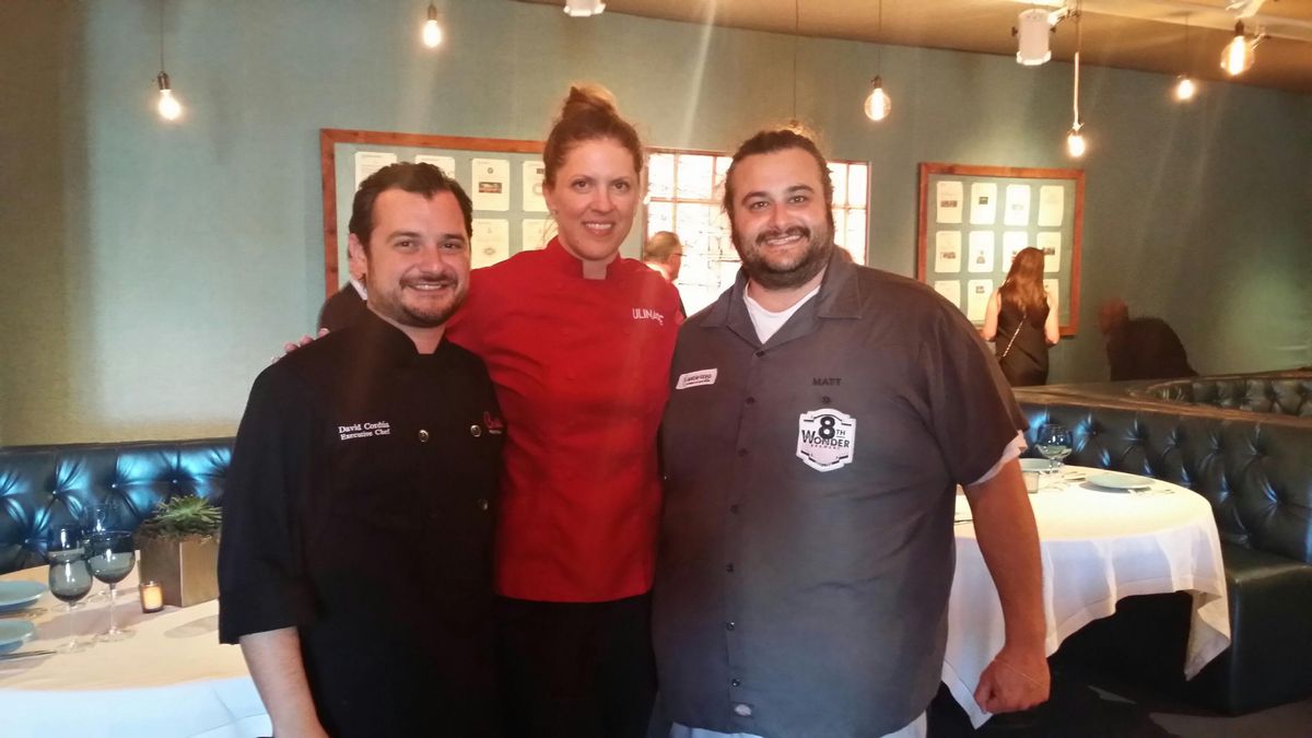 Chefs David Cordua, left, Barbara McKnight and Matt Marcus ...