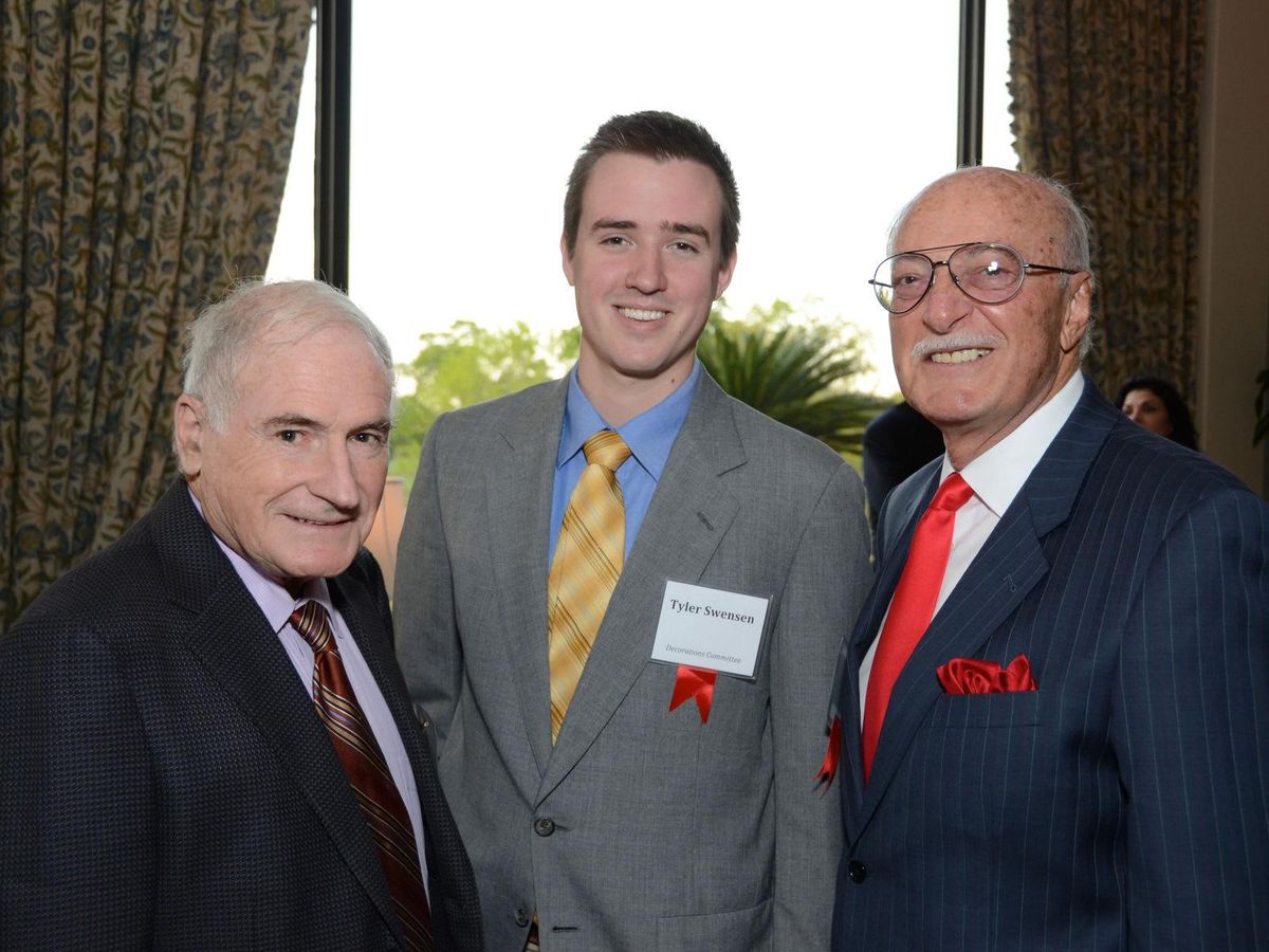 Political analyst Richard Murray, left, student Tyler Swensen and ...