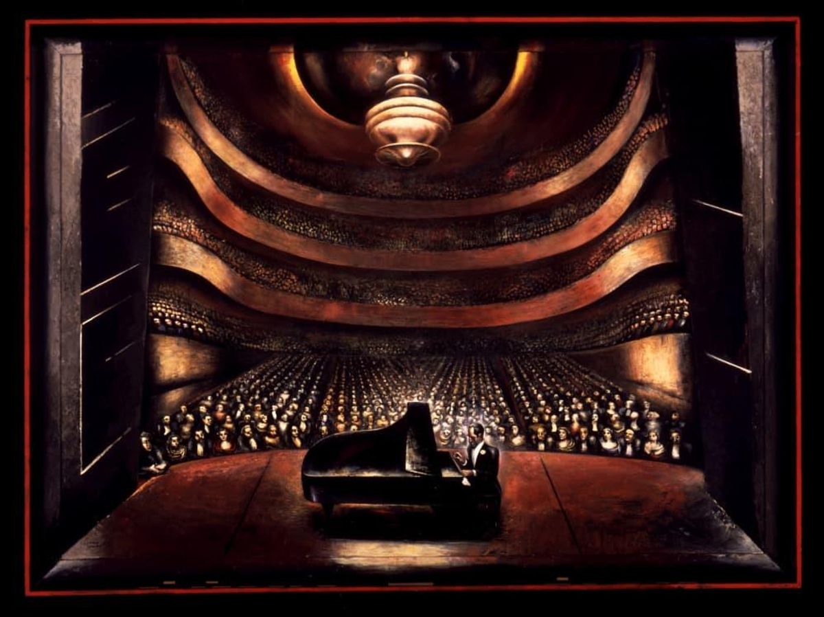David Alfaro Siqueiros, George Gershwin in a Concert Hall, 1936, oil on ...