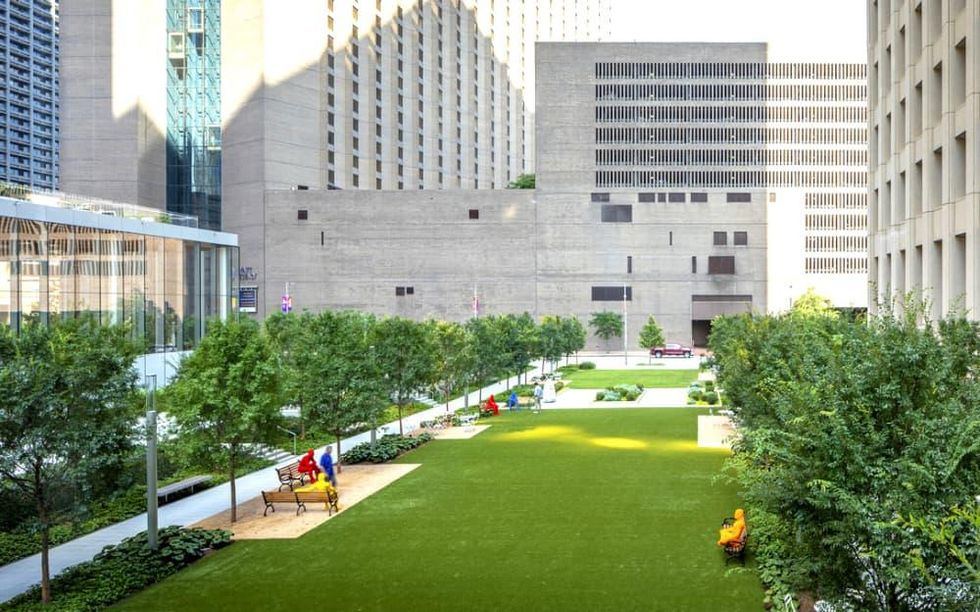 Colorful LEGO people sculptures stack up in downtown Houston parks for ...