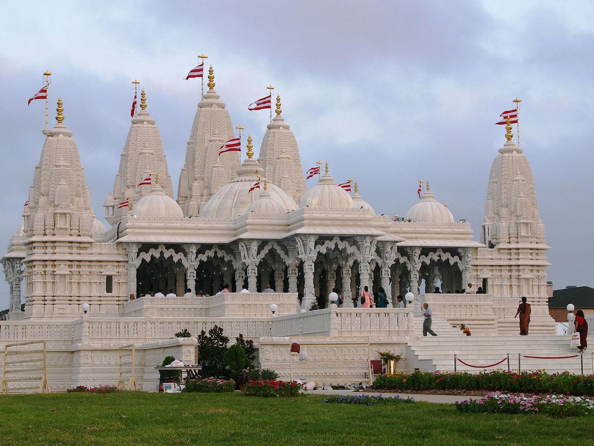 This majestic Mandir temple serves as a worship place for local ...