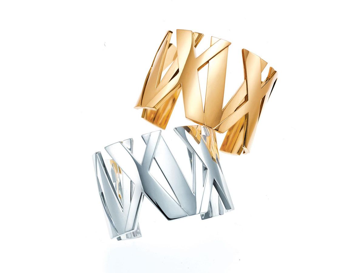Atlas® Weave cuffs in sterling silver, $1,850, and 18 karat gold ...
