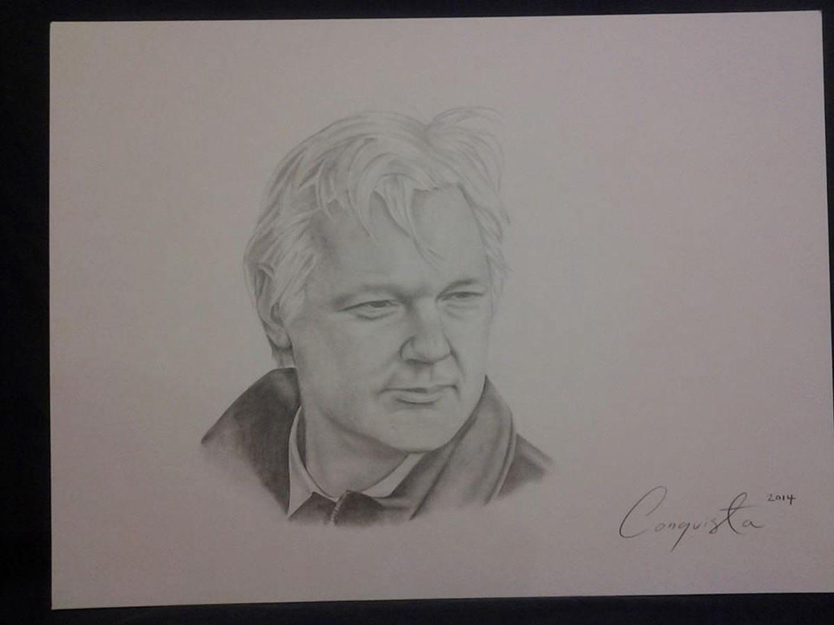 Uriel Landeros, Julian Assange, Chess Master, from the Prison Series ...
