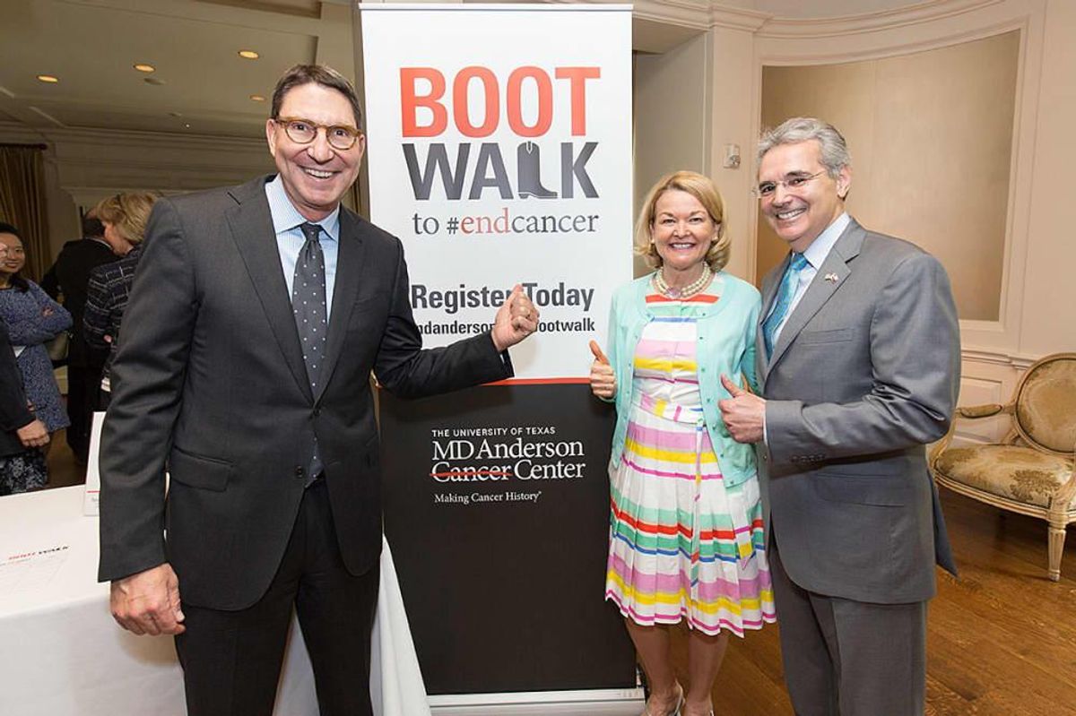 Scott McClelland, Dorothy Paterson, M.D. Anderson president Dr. Ron ...
