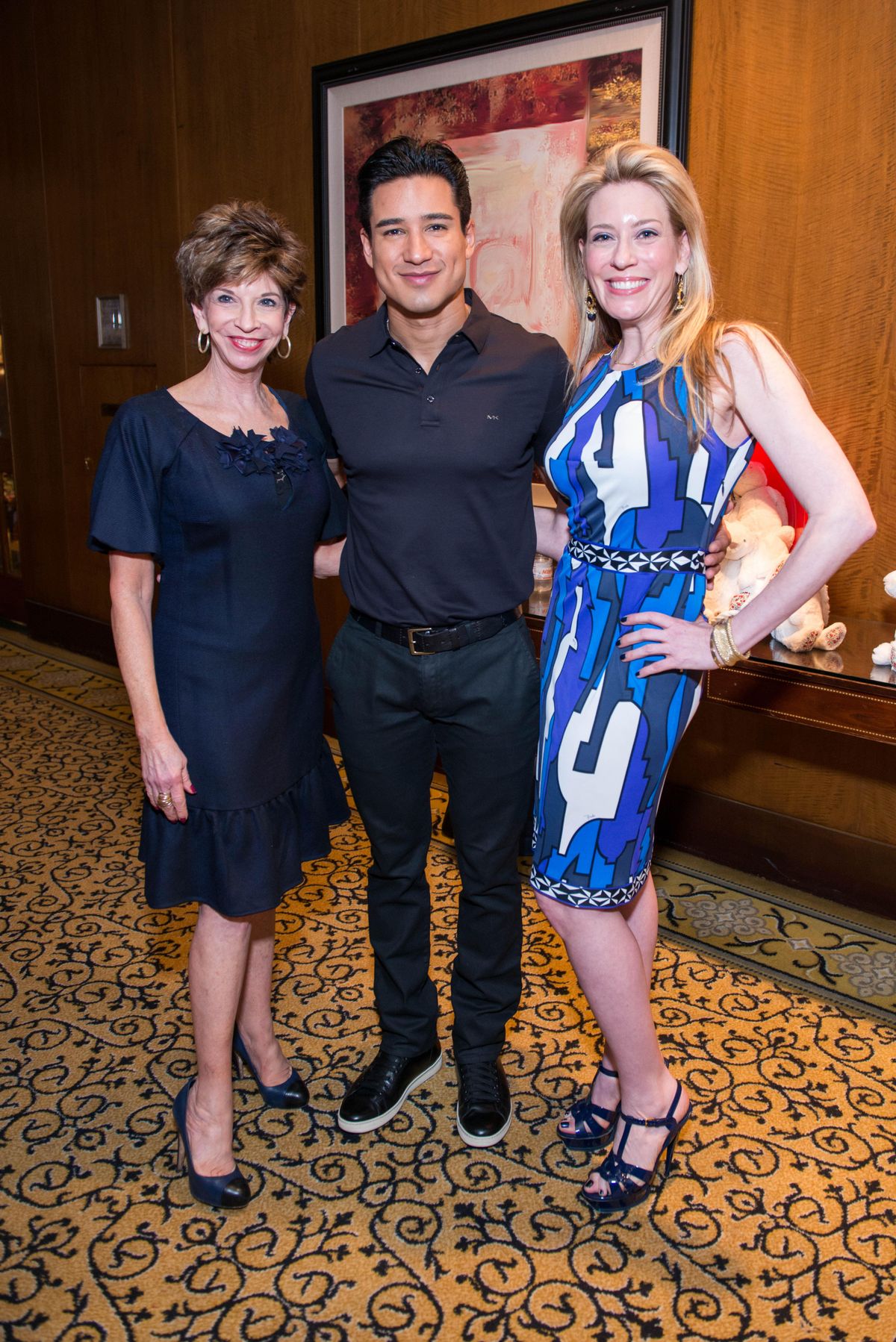 Vicki Rizzo, left, Mario Lopez and Mauri Oliver. - CultureMap Houston