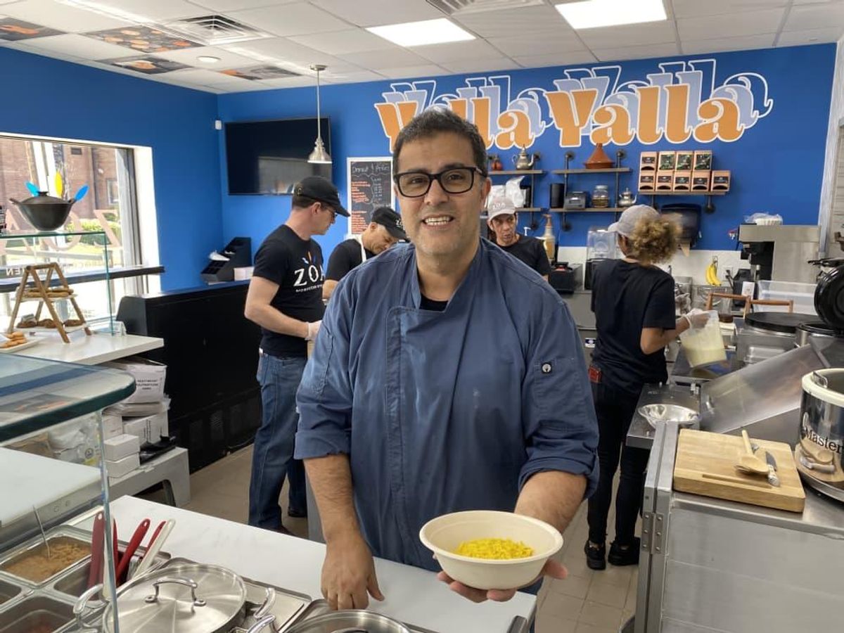 Youssef Nafaa prepares a rice bowl. - CultureMap Houston